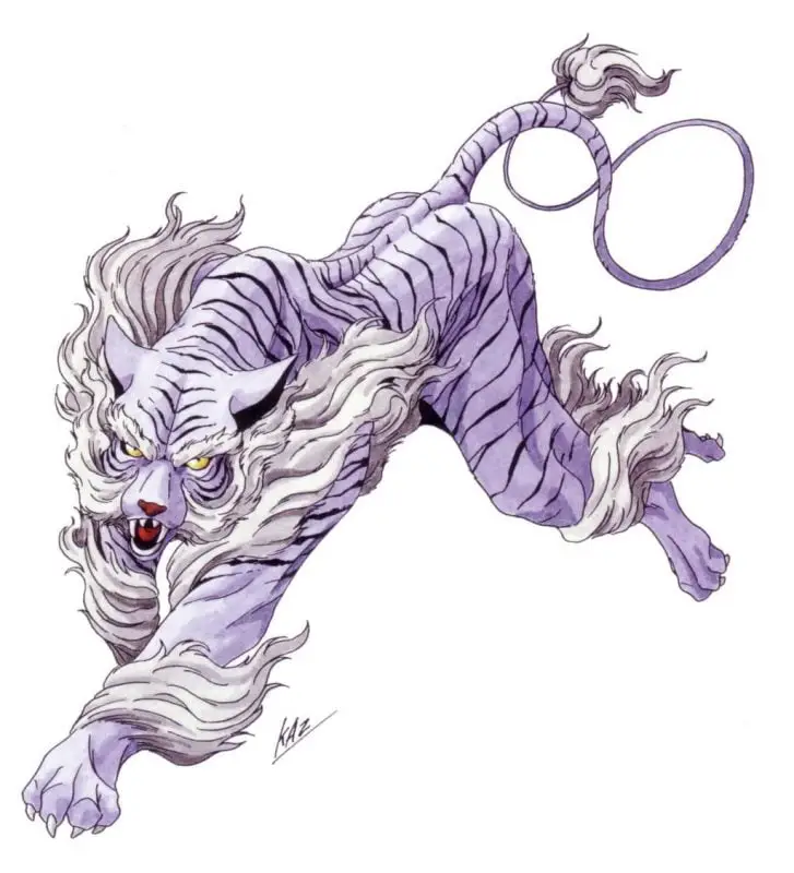 BYAKKO » Tigre blanco que representa el oeste en la Mitología Japonesa